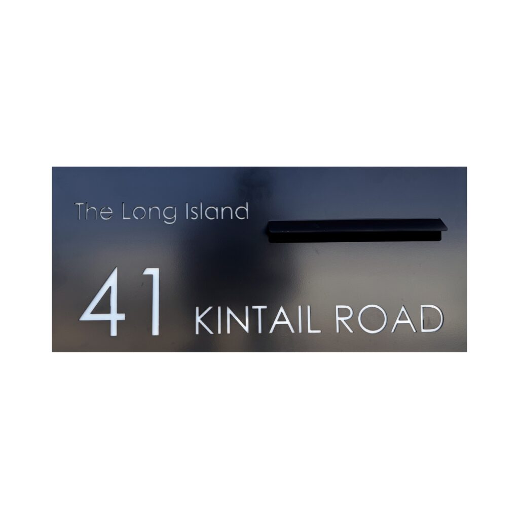 Black Powder Coat Letterbox Faceplate – numerosigns.com.au